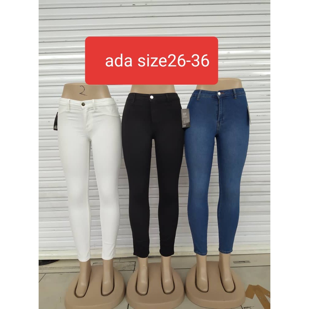 SELUAR JEANS PEREMPUAN BIRU, HITAM & PUTIH READY STOCK MY / WOMEN JEANS ...