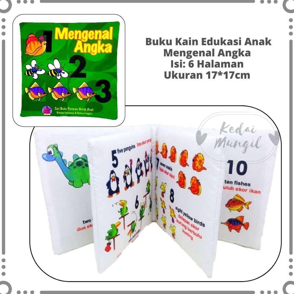 Know Numbers (bilingual cloth Books / Pillow Books / soft Books / cloth ...