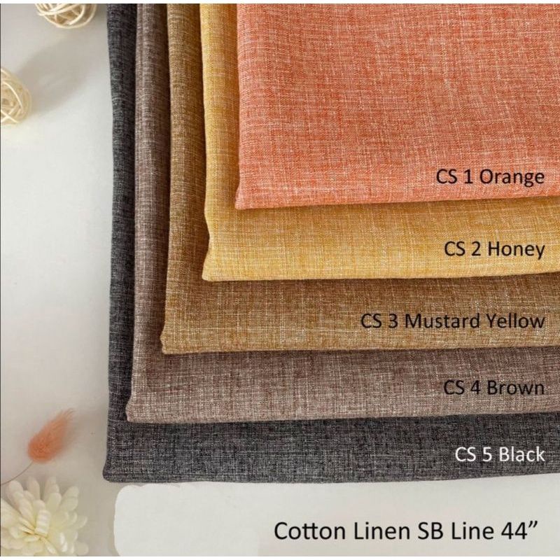 🌹COTTON LINEN SB LINE🌹 Kain pasang Bidang 44" (Harga utk 0.5 Meter ...