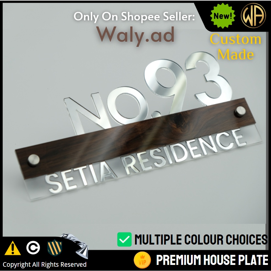 House Number Plate | Plat Nombor Rumah | Signage | Papan Tanda Alamat ...