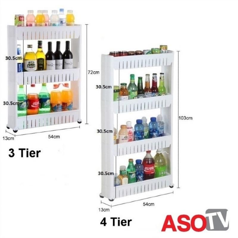 GOOD QUALITY Slim Rack Storage Rak Plastik Dapur Serbaguna Beroda Bekas ...