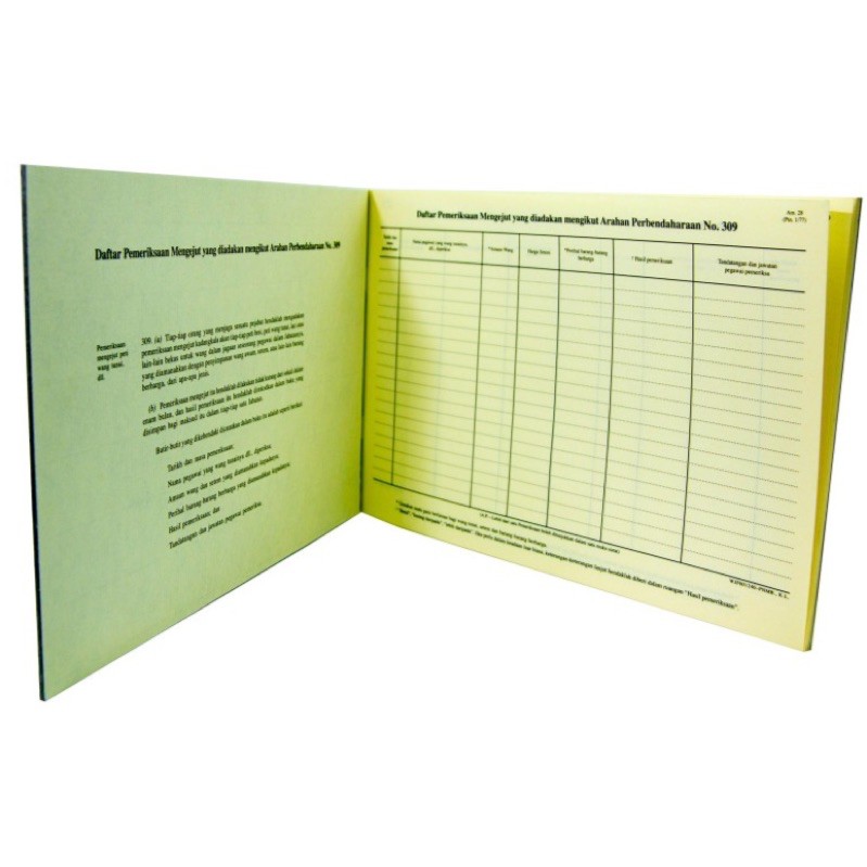 BUKU DAFTAR PEMERIKSAAN MENGEJUT SETEM DAN POS EXPRES(Am .28) NO.309 ...