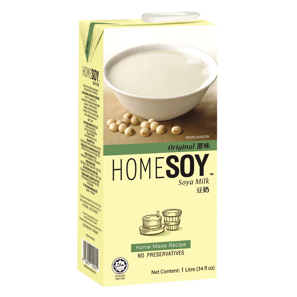 HOMESOY ORIGINAL SOYA MILK 1 litre Drink Minuman | Shopee Malaysia