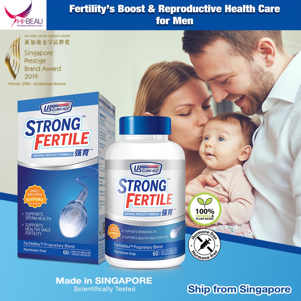 US Clinicals Strong Fertile 60 veg caps 新加坡提高男性生育能力备孕改善精子质量保健胶囊 *Men ...