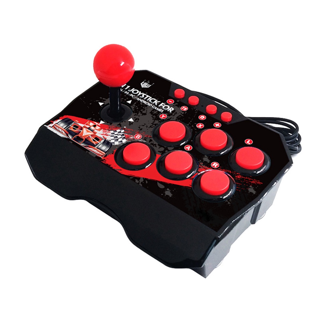 4-in-1 Retro Arcade Station USB Wired Rocker Fighting Stick Game ...