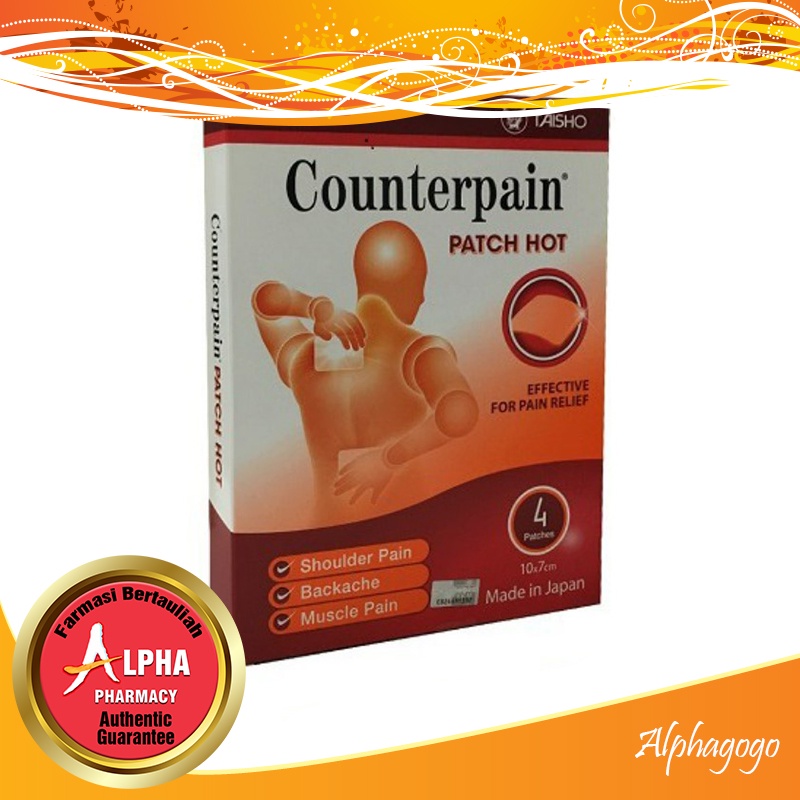 Counterpain Patch Hot (10cm x 7cm) 4 Patches (Relieves Shoulder Pain ...