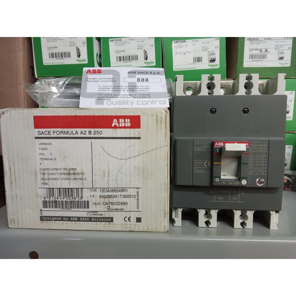 Mccb ABB 3P 250A SACE FORMULA A2 B 250 MADE IN ITALY BEST | Shopee Malaysia