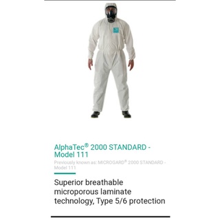 MICROGARD Ansell Alphatec 2000 Standard Model 111 Coverall | Shopee ...