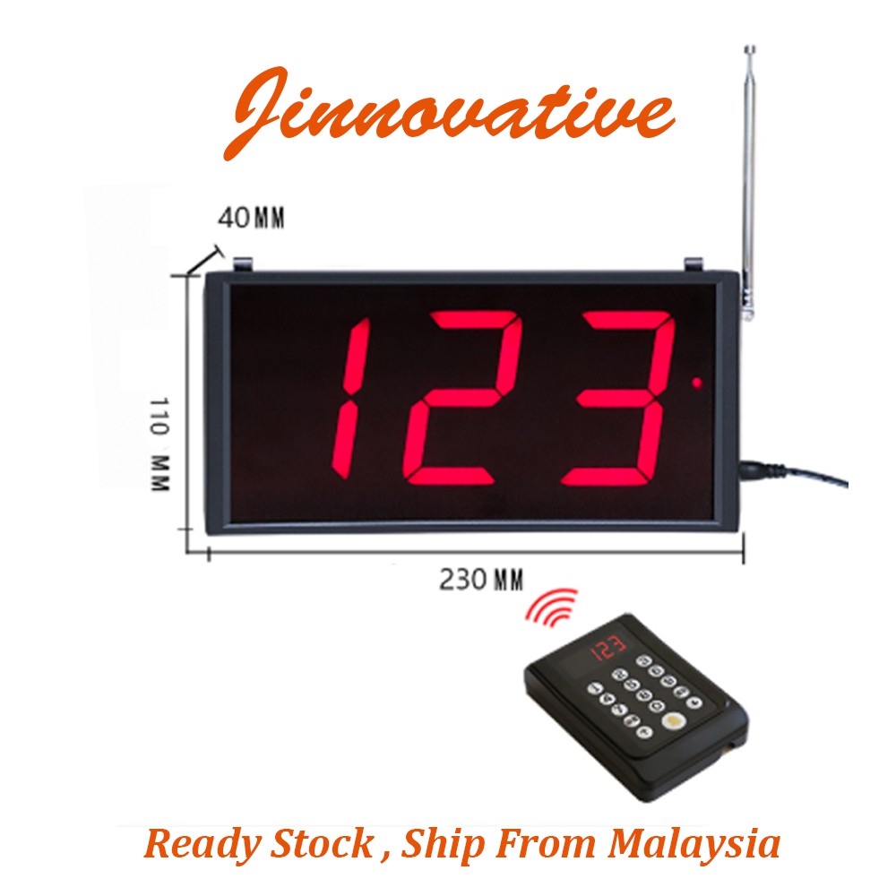 Bubble Tea Cafe Wireless Numbering Queue Number Call System Device Display Keypad | Shopee Malaysia