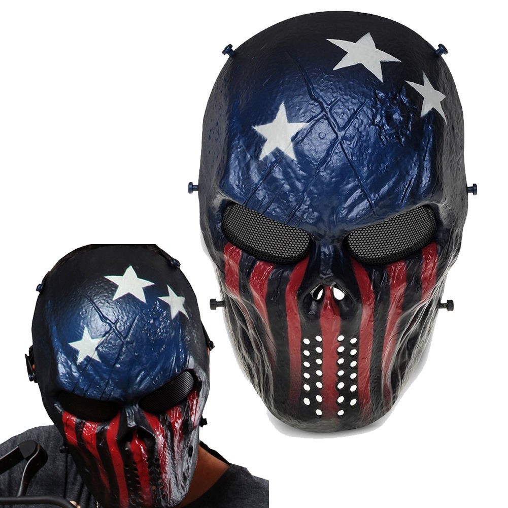 CS Game Skull Skeleton Full Face Mask Tactical Paintball Airsoft ...