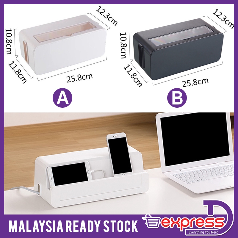 Creative Cable Organizer Storage Box with Window Design | Shopee Malaysia