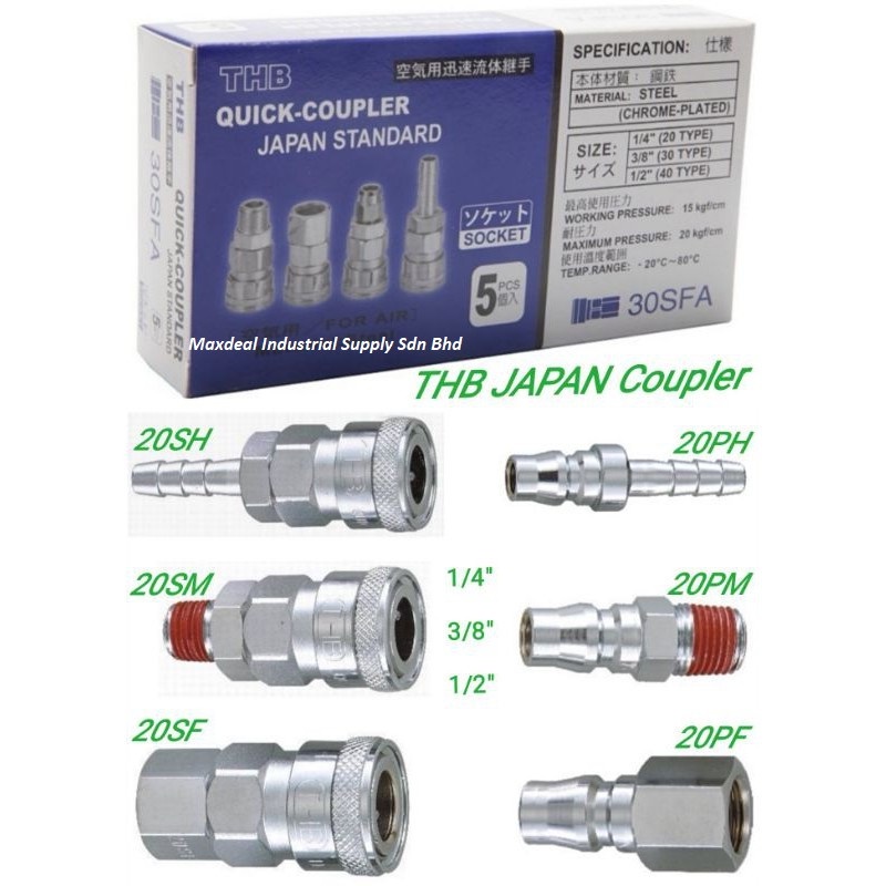 Japan Standard THB HI Coupler / Air Compressor Quick Coupler Socket ...