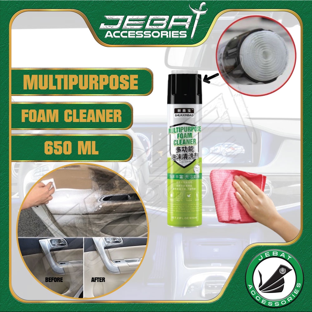 Multipurpose Home/Car Cleaner Buble Foam Spray [Free Brush] | Shopee ...