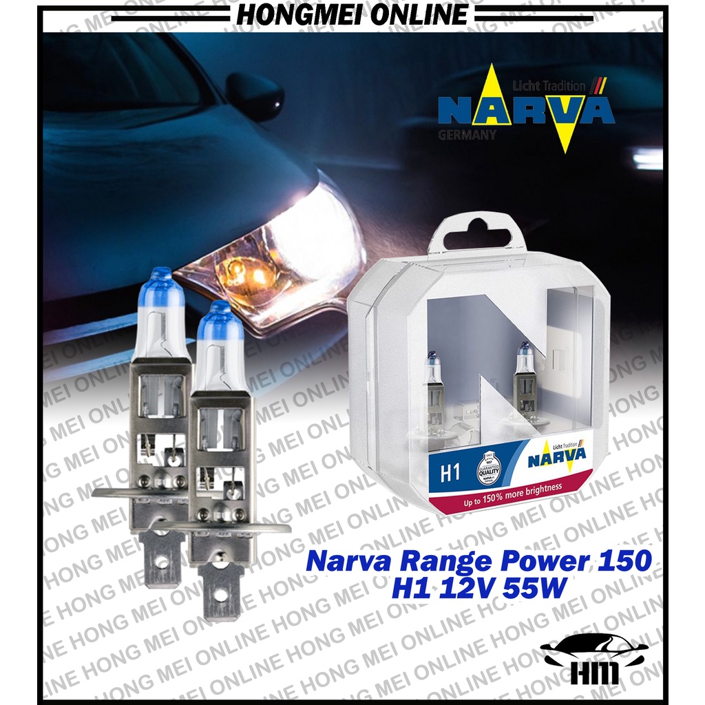 NARVA Range Power 150 Halogen (+150%) /Range Power 200 (+200%) Car ...