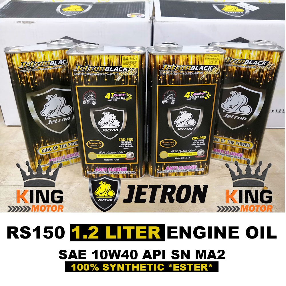 RS150 JETRON BLACK GOLD ZRS-PRO ENGINE OIL 1.2 LITER | Shopee Malaysia