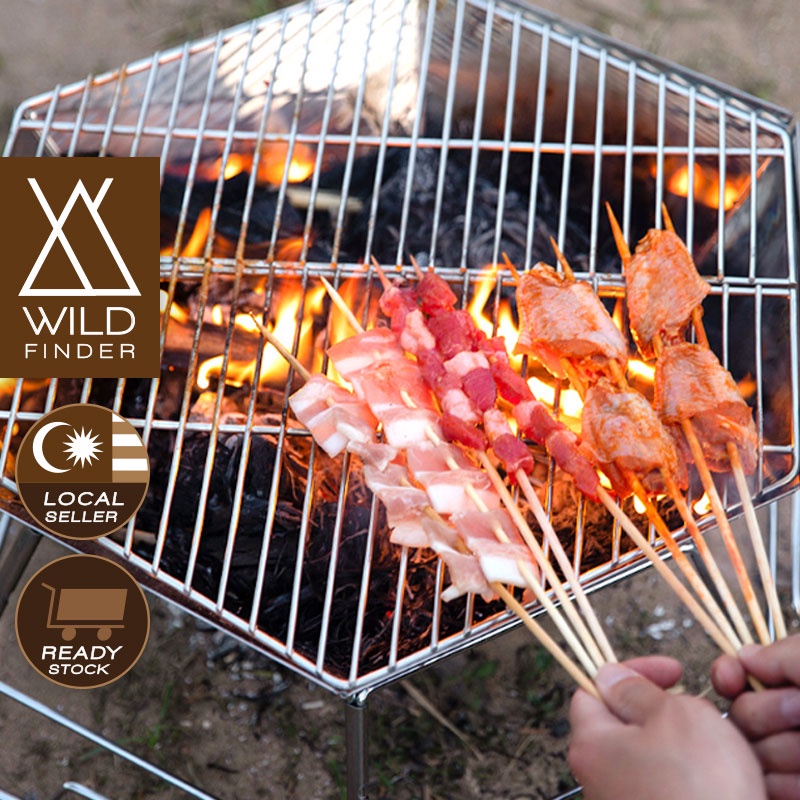 WildFinder Foldable Hexagon Barbecue BBQ Grill Collapsible BBQ Rack for ...