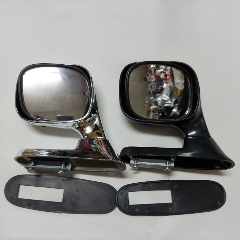 MESIN Hood mirror/universal left black chrome car hood horn mirror ...