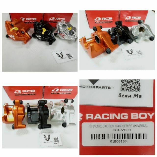 Racing Boy Universal Rear Brake Caliper S45 Series Orange/Blue/Black ...