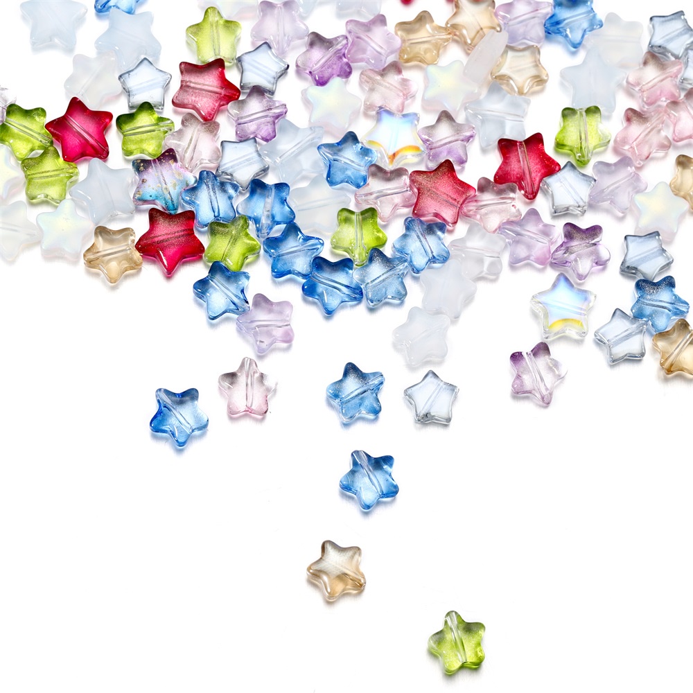 20-50PCS/pack Artificial Crystal Five-Pointed Star Beads diy Jewelry ...