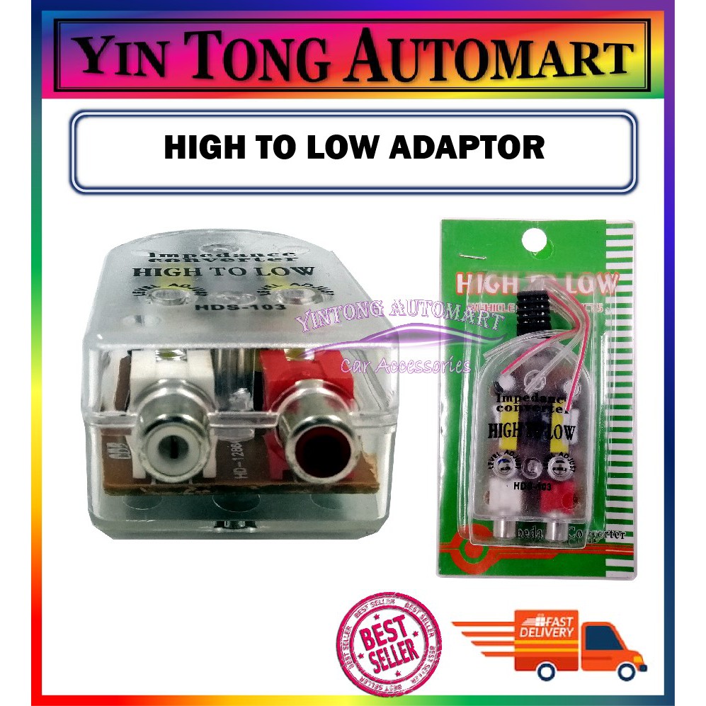 High to Low Adaptor / Impedance converts / Audio amplifier | Shopee ...