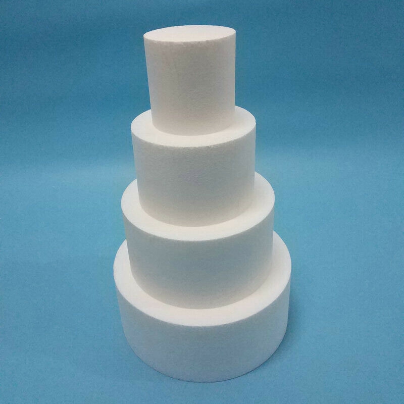 3 sizes Party DIY Model Cake Round Foam Mould Plastic Cake Model Round ...