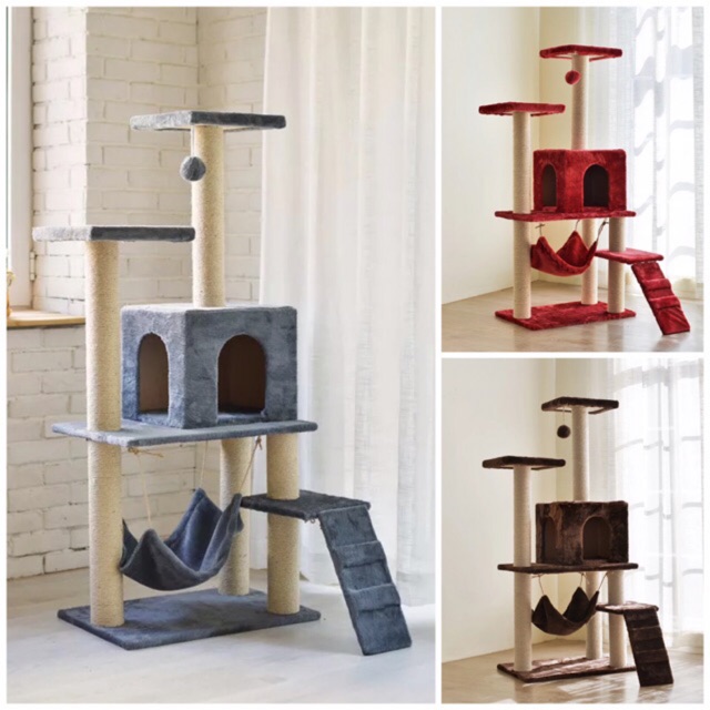 [ Ready Stock ]Heavy Duty Extended Quality Cat Tree With Hammock ...