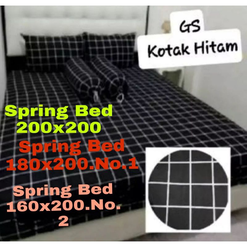 BLACK CHECKED BED SHEET/ SIZE 200X200 BED SHEET/ 180X200// 160x200 ...