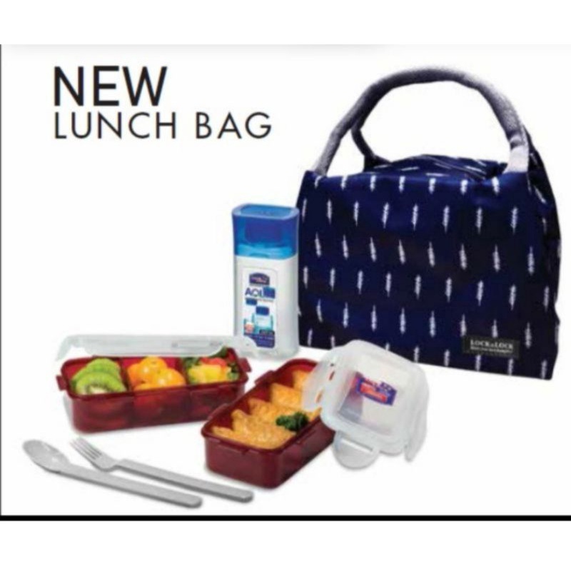 Locknlock Lunch Box Set Lunch Box With Bag | Shopee Malaysia