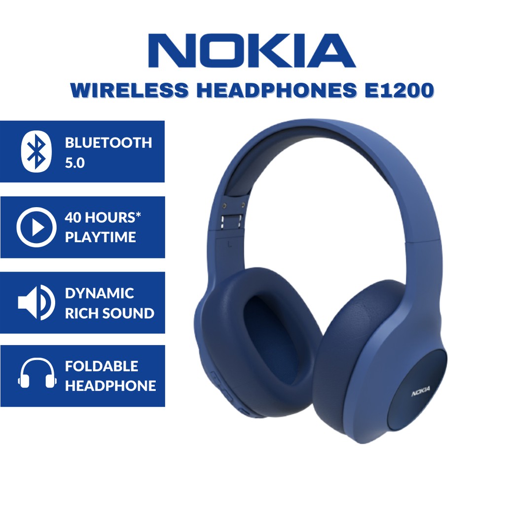 Nokia E1200 Lightweight 5.0 40 Hours Ergonomic Wireless Bluetooth ...