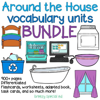 275- Around the House Vocabulary kids learning Bundle 900+ pages ...