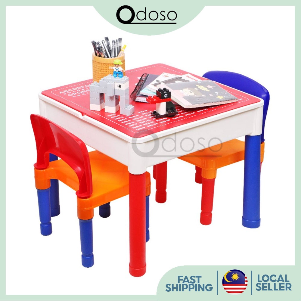 Odoso 3 In 1 Learning Desk and Play Desk for Kids (Include 1 Table and ...