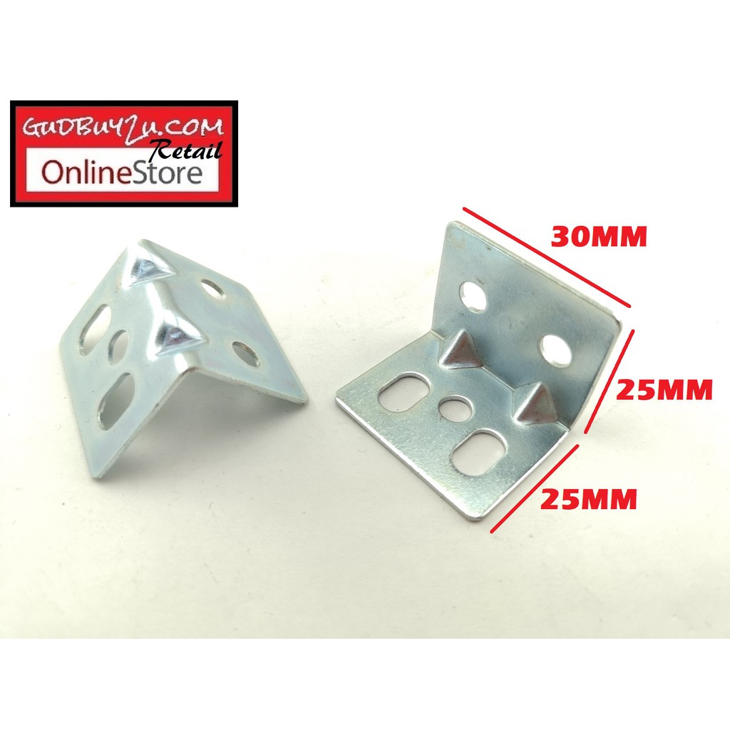GALVANIZED IRON (GI) L BRACKET ANGLE BRACKET CORNER / L BRACKET BESI ...