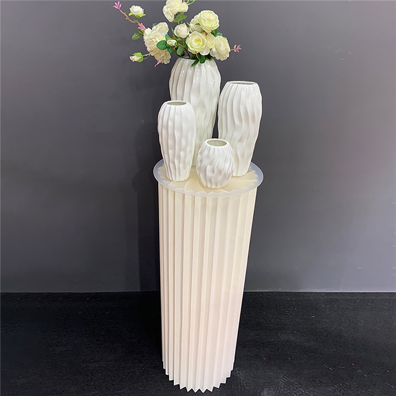 Wedding Props Stage Origami Round Pillar Cake Dessert Table Folding ...