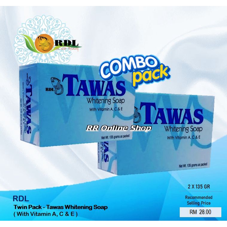 TWIN PACK - RDL TAWAS Whitening Soap 135GR | Shopee Malaysia