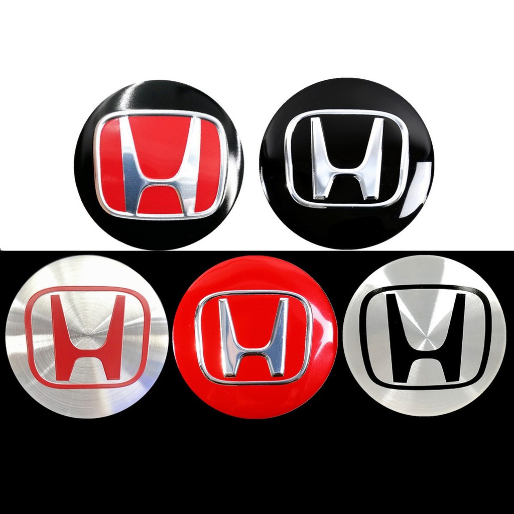 4Pcs 56mm HONDA Car Wheel Hub Cap Sticker Tire Cap Wheel Center Hub ...