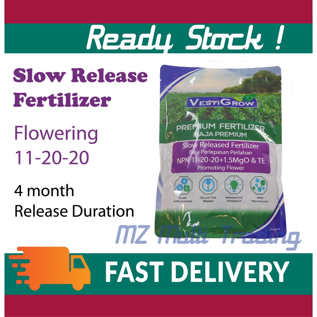 VESTIGROW CONTROLLED SLOW RELEASE FERTILIZER 11-20-20 / FLOWER INDUCER ...