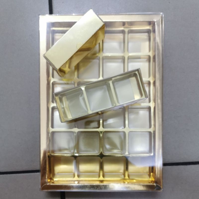 Chocolate Gift Gold Color Box with 2 , 3 , 16 , 24 cavity with ...