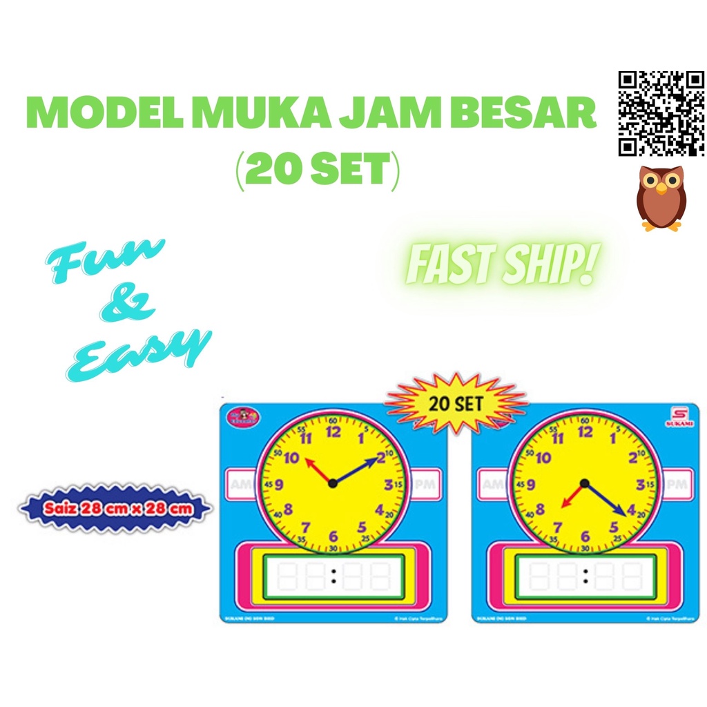 MODEL MUKA JAM BESAR UNTUK PENGAJARAN [READY STOCK] BIG CLOCK FOR ...