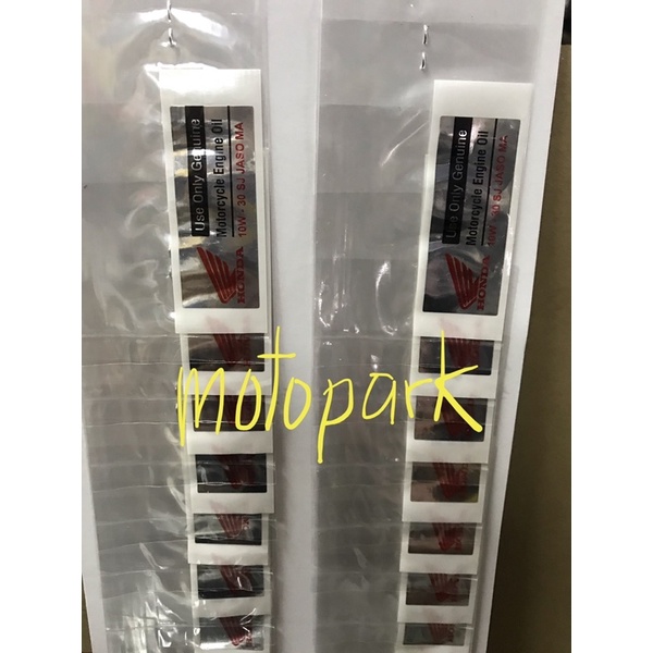 STICKER MOTORCYCLE ENGINE OIL KEPAK HONDA EX5 MINYAK ENJIN USE ONLY ...