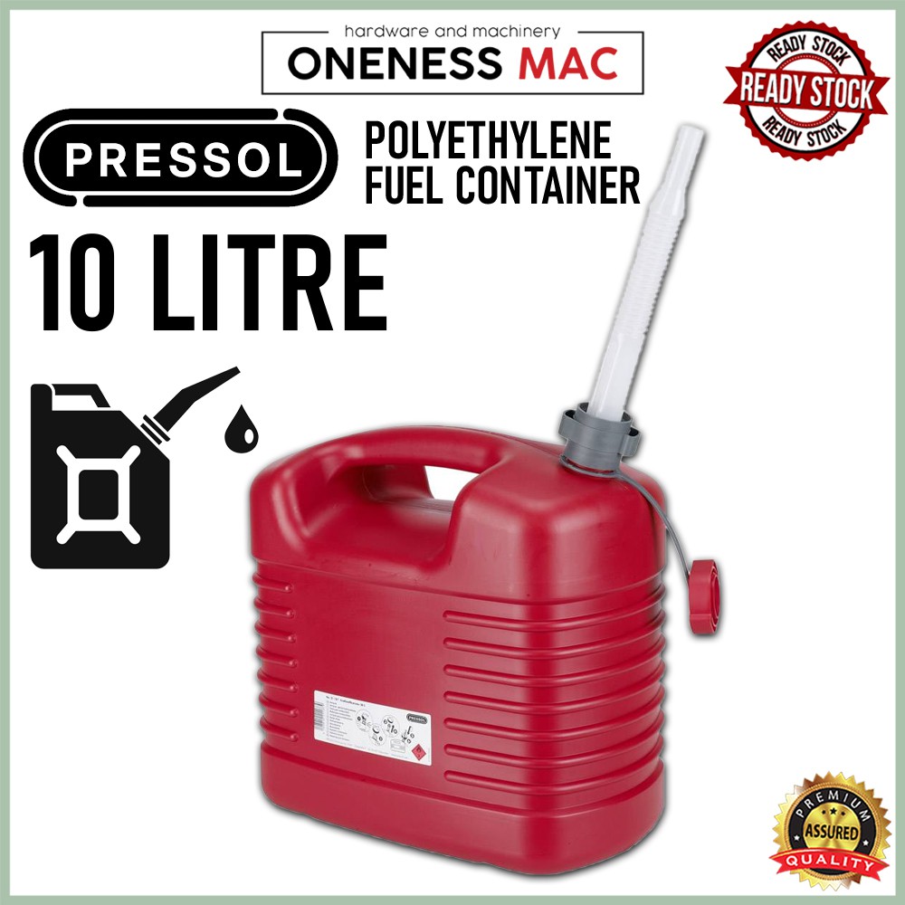 ''PRESSOL'' POLYETHYLENE FUEL CONTAINER 10 LITER | Shopee Malaysia
