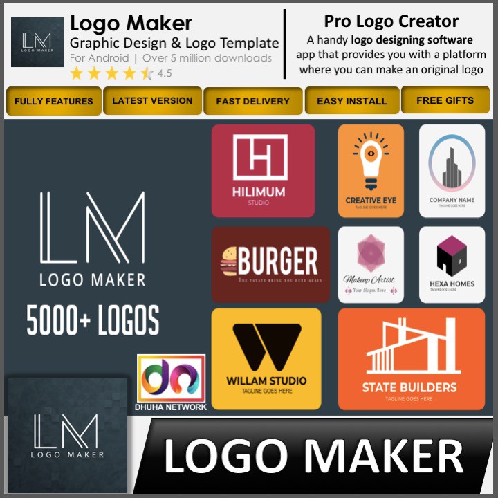LOGO MAKER PRO VERSION 2020 | GRAPHIC & LOGO DESIGN TEMPLATE | ANDROID ...