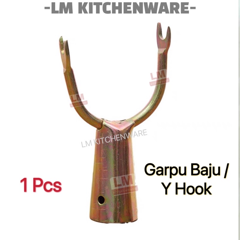 Y HOOK / CLOTHES FORK HEAD / GALAH JEMUR BAJU / GARPU BAJU / ROD Y ...