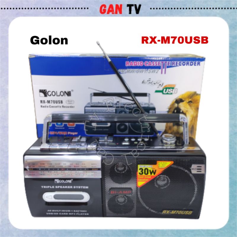 Golon RX-M70USB M71USB USB/SD/FM 4 Band Portable Radio Cassette ...