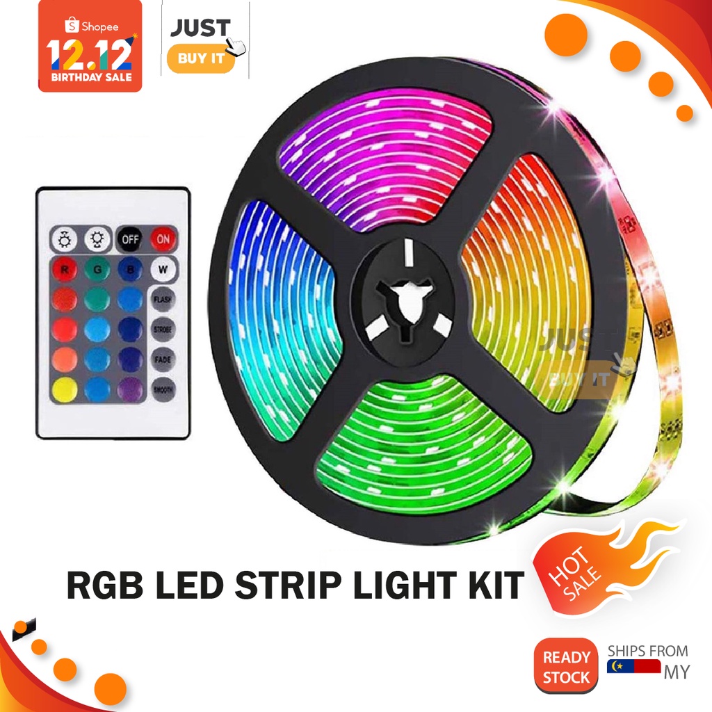 Lampu led RGB LED Strip Light Colorful Waterproof LED Strip Light 5M ...