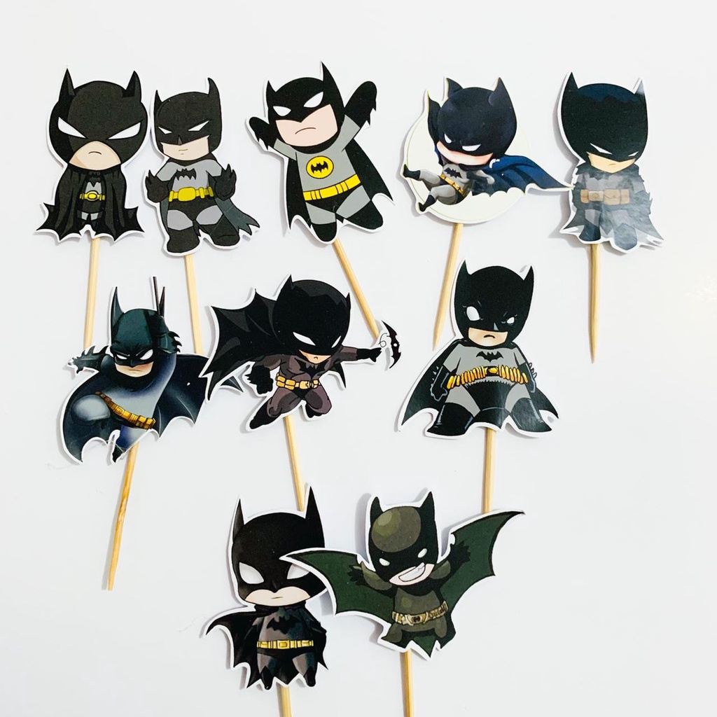 Batman Chibi Birthday Cupcake Topper / Birthday Cupcake Cake Decoration ...