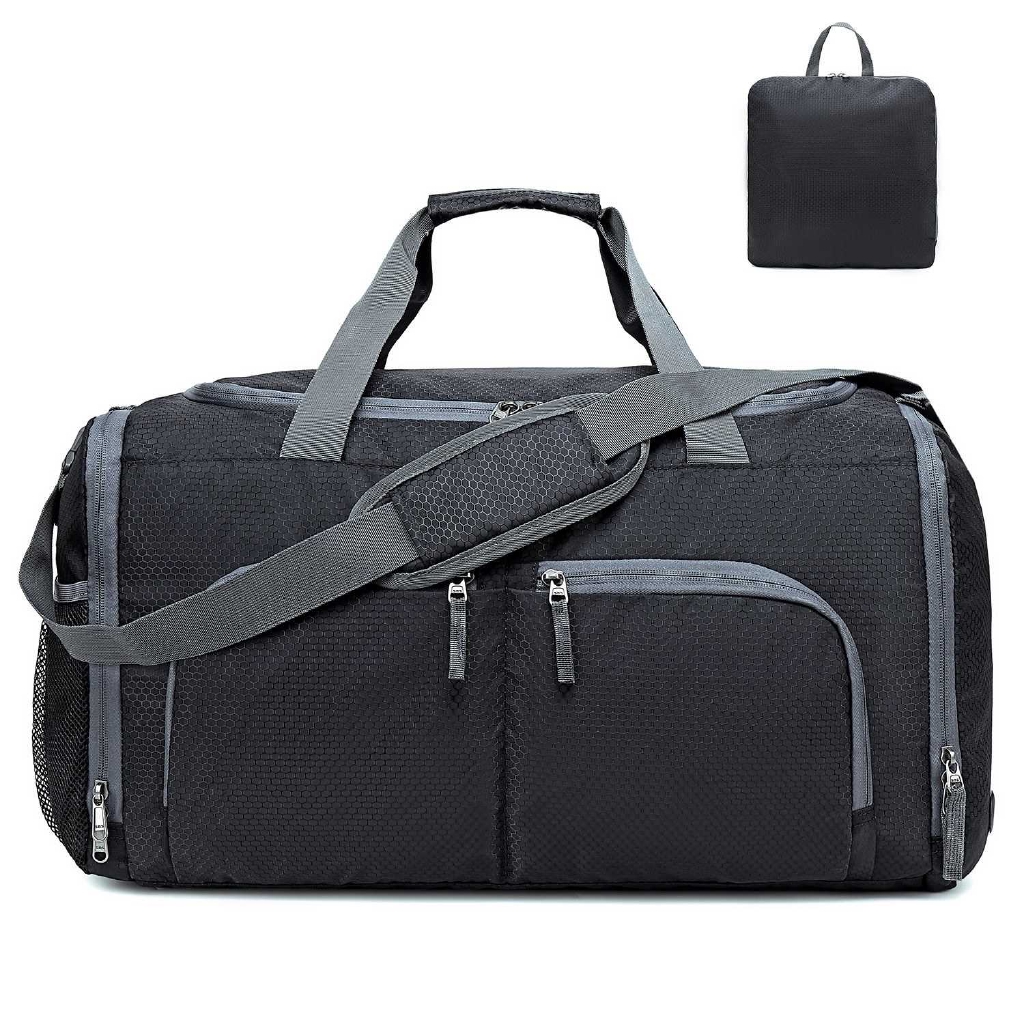 45L Sports Gym Bag with Wet Pocket Shoes Compartment Travel Duffel Bag for Travel Gym Trip ...