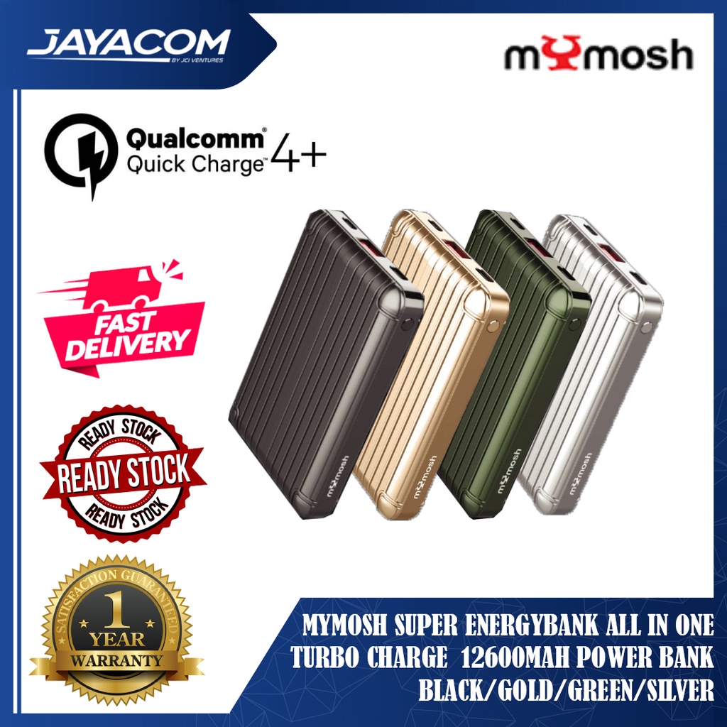 Mymosh SUPER ENERGYBANK All In One Turbo Charge 12600MAH Power Bank ...
