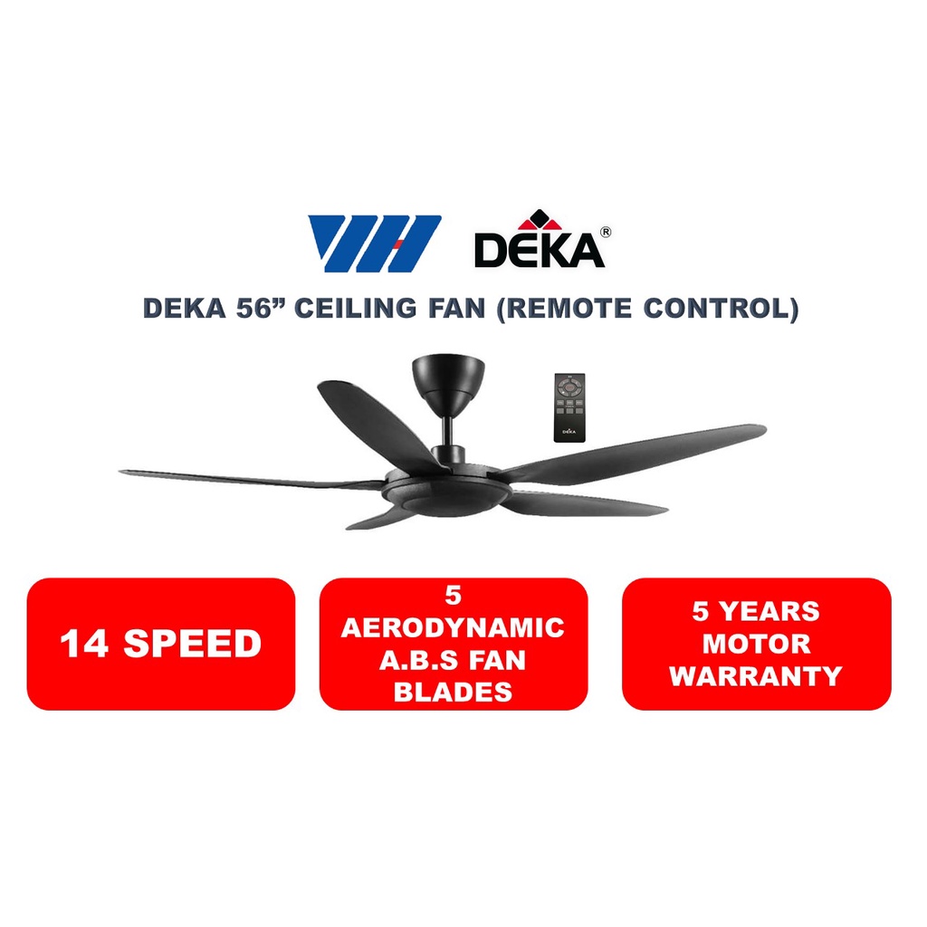 Deka 56" Ceiling Fan With DC Motor (14 SPEED) | Shopee Malaysia