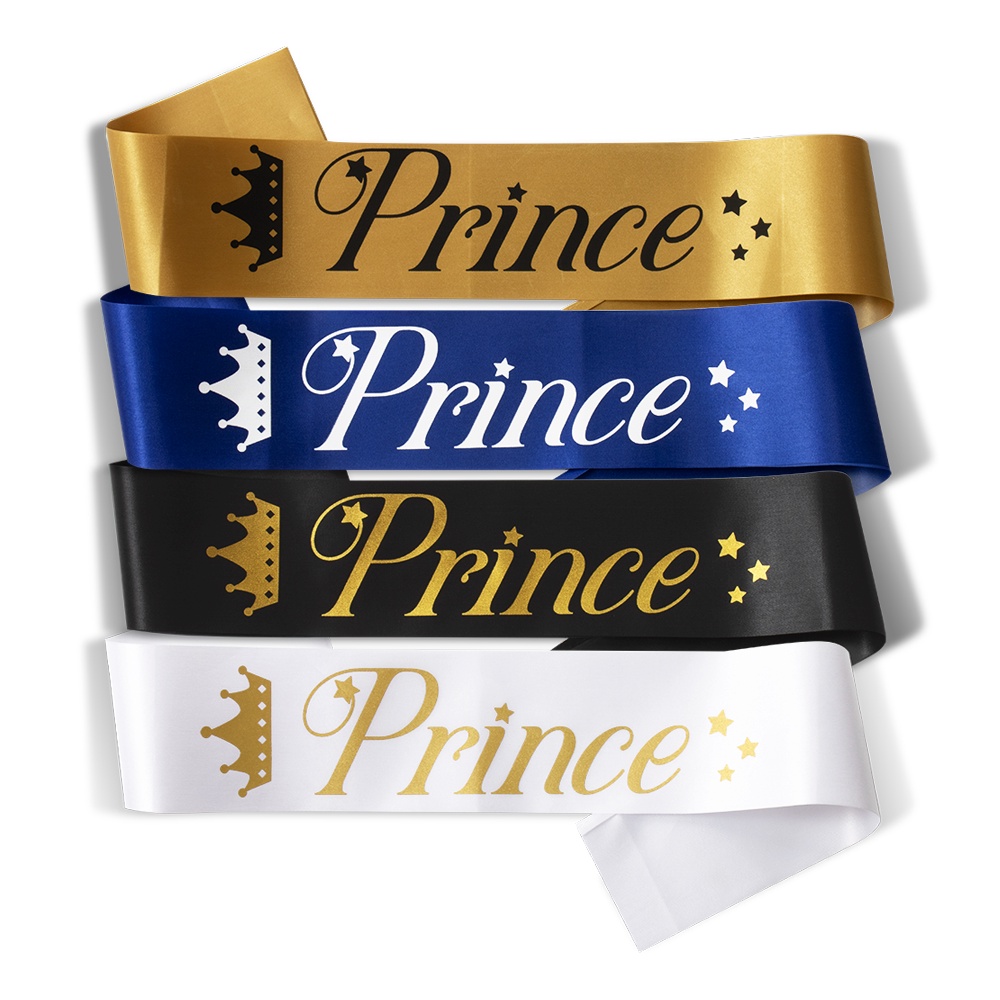 Prince Sash Selempang Boy's Birthday Party Accessory Decoration Party ...
