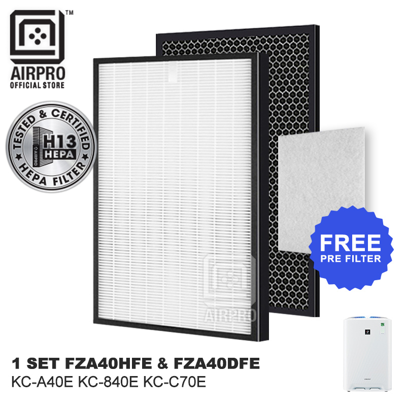 AIRPRO Sharp FZA40HFE & FZA40DFE Air Purifier Filter HEPA + Deodorizing ...